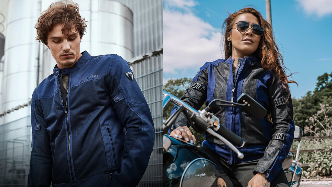 Blue Motorcycle Jacket, Complete Detail Customization and Fitting ...